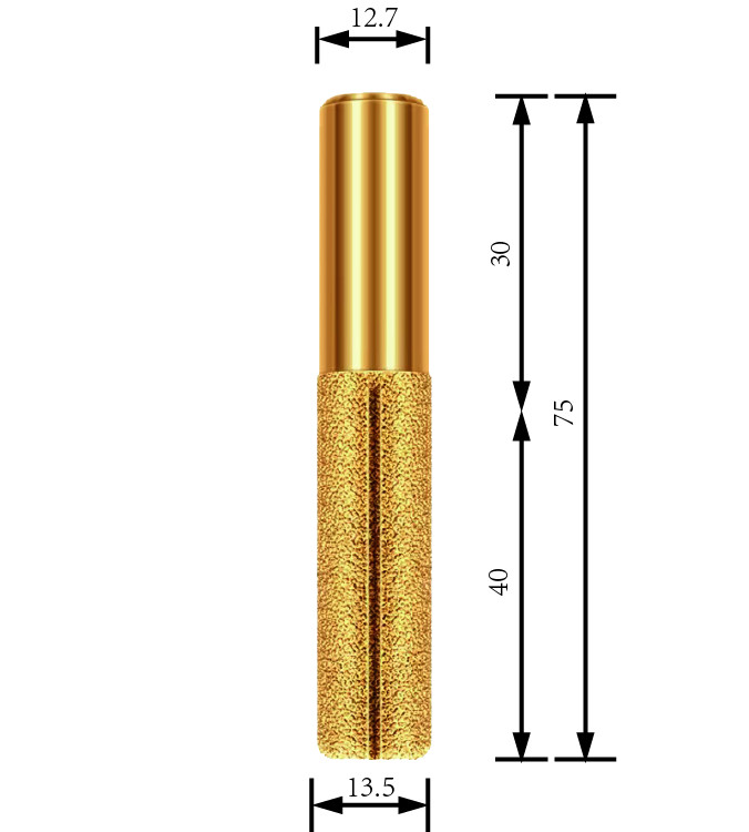 Diamond grinding head 12.7mm straight type Angle grinder