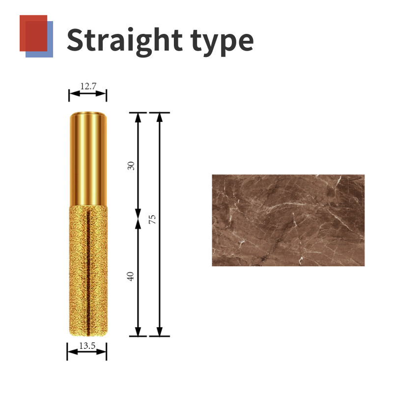 Diamond grinding head 12.7mm straight type Stone Marble Router Bit ...